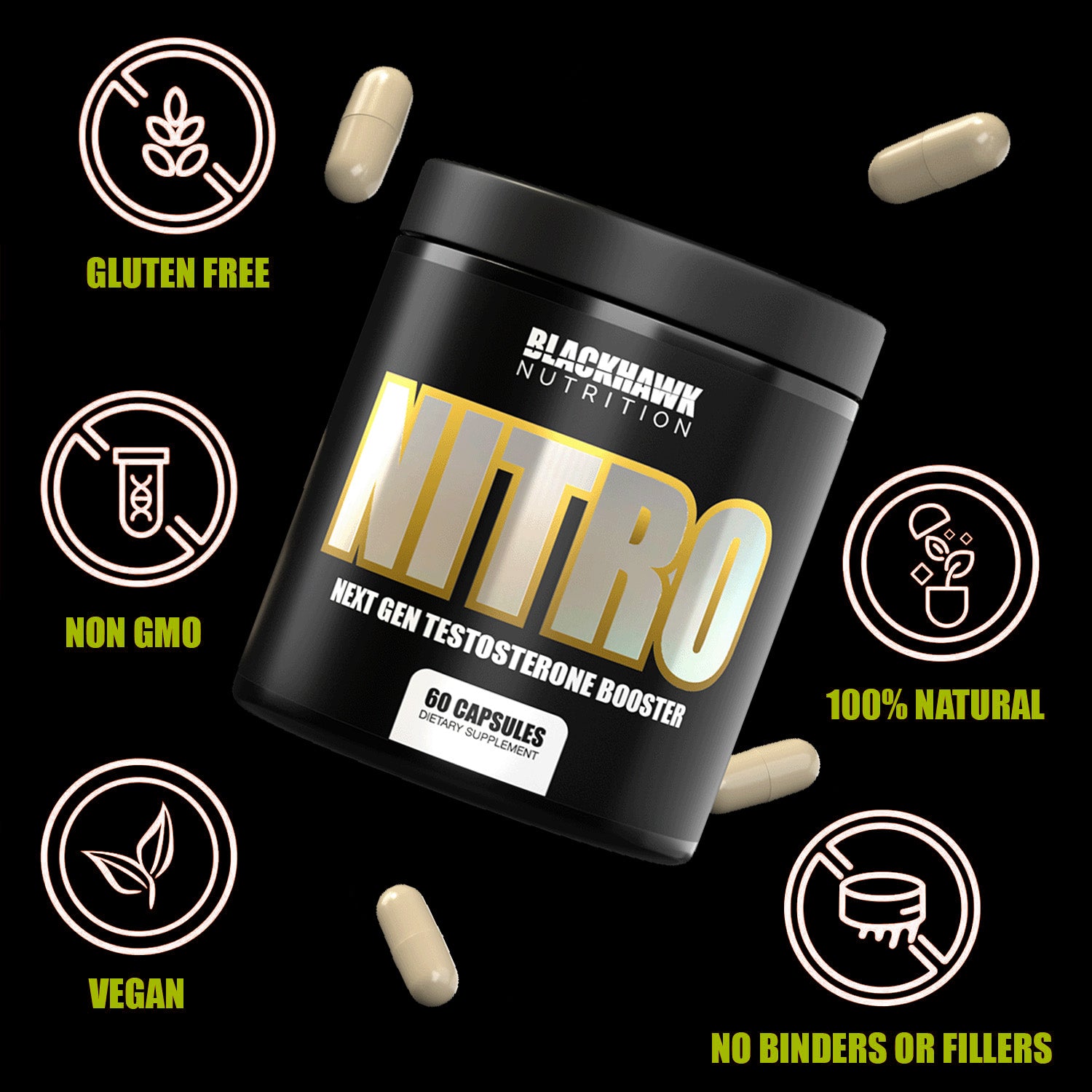 Nitro - Testosterone Support – Blackhawk Nutrition